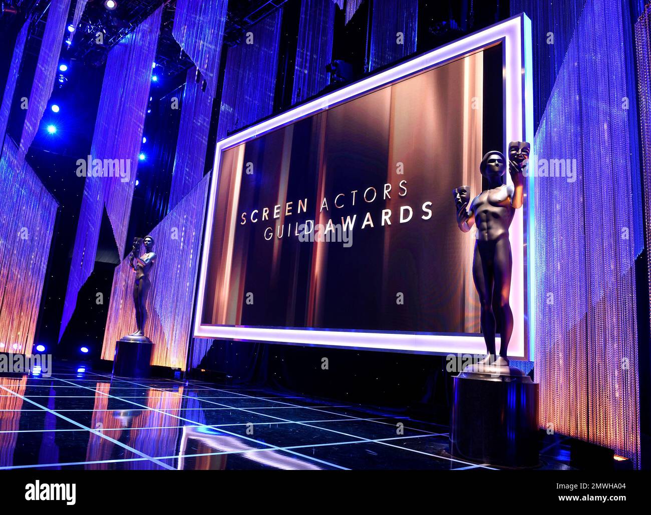 The view of the stage before the start of the 23rd annual Screen Actors ...