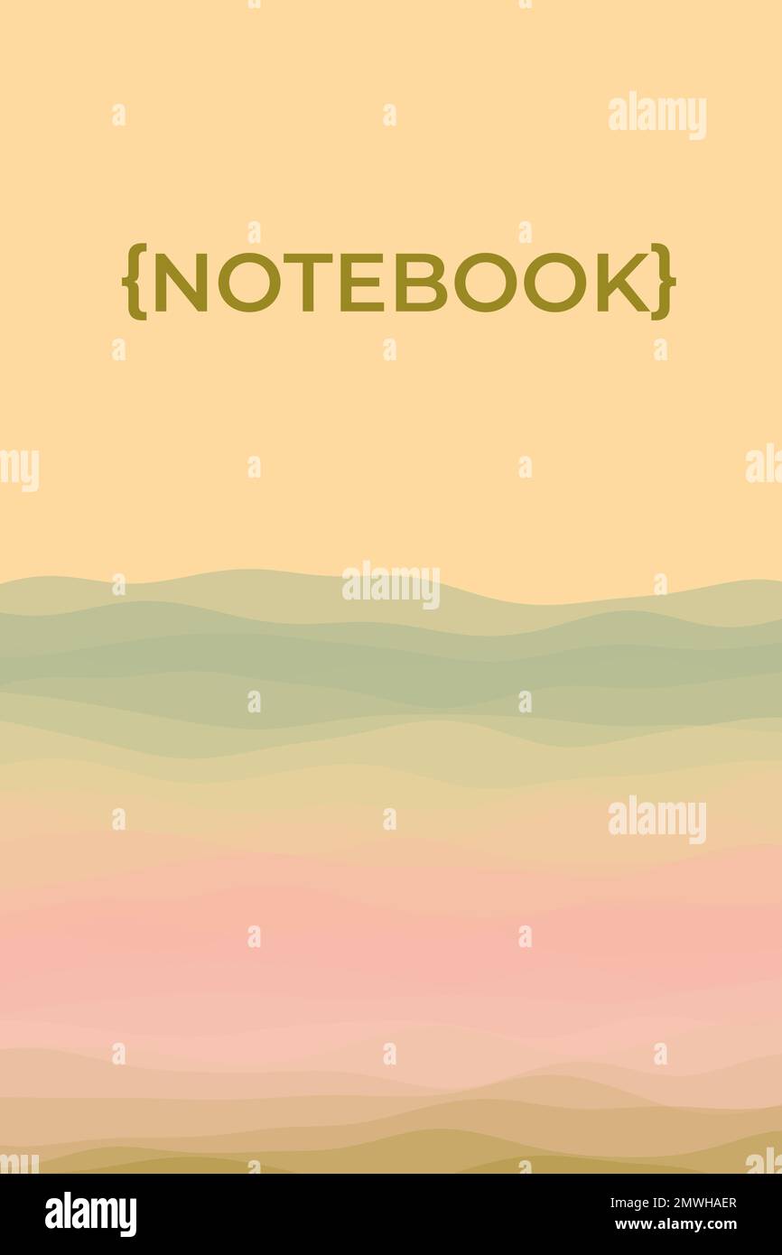 Cover page template. Page template with soft curves in soft green, pink ...