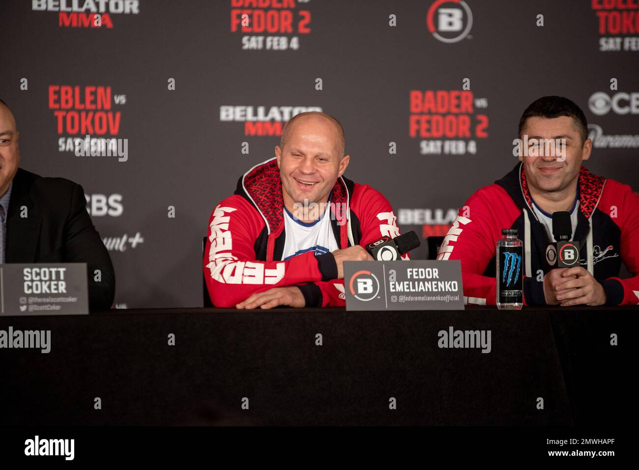 Los Angeles, California - February 1st: Fedor Emelianenko, Bellator ...