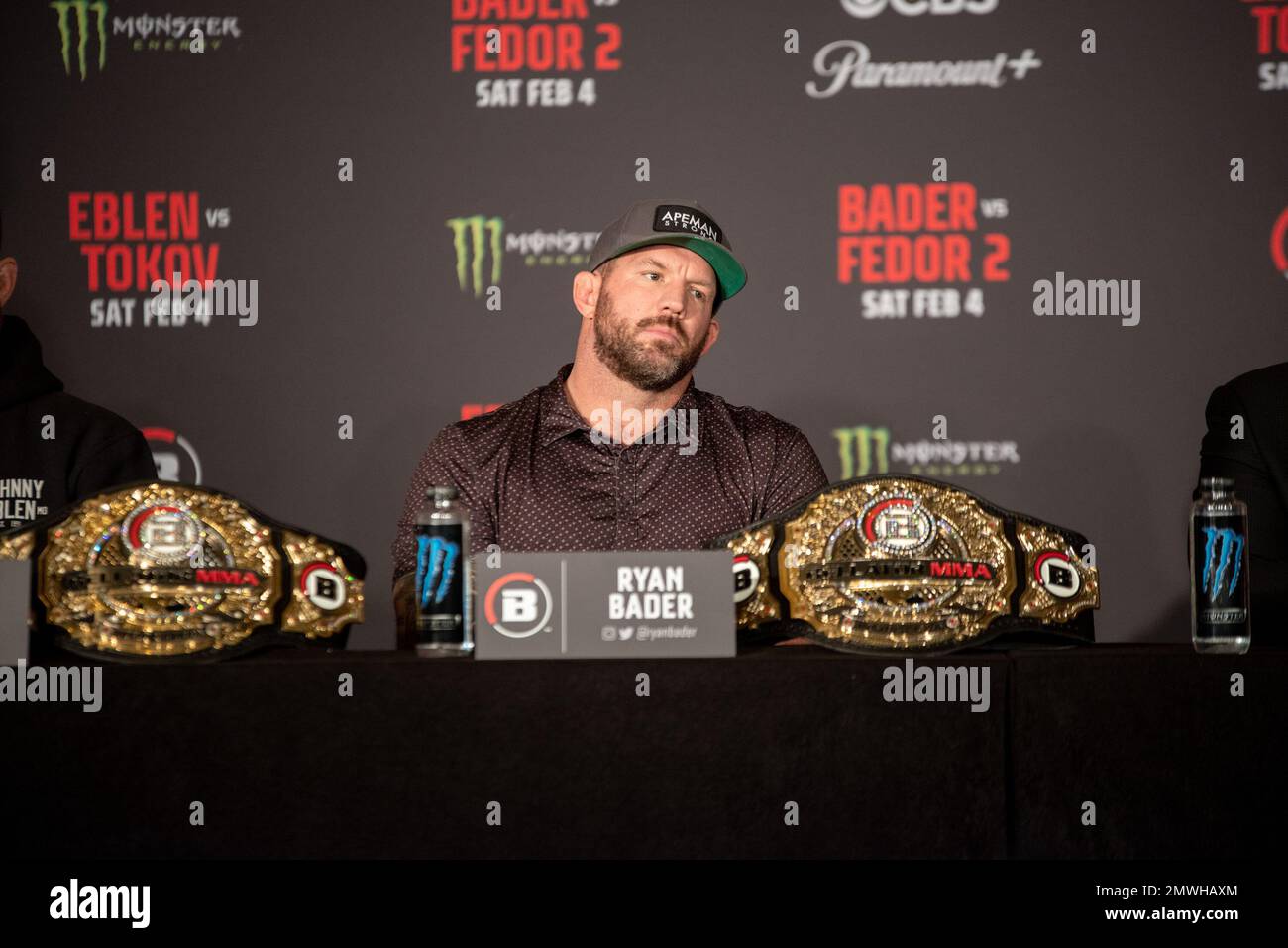 Los Angeles, California - February 1st: Ryan Bader, Bellator ...