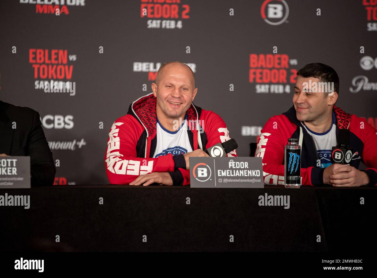 Los Angeles, California - February 1st: Fedor Emelianenko, Bellator ...