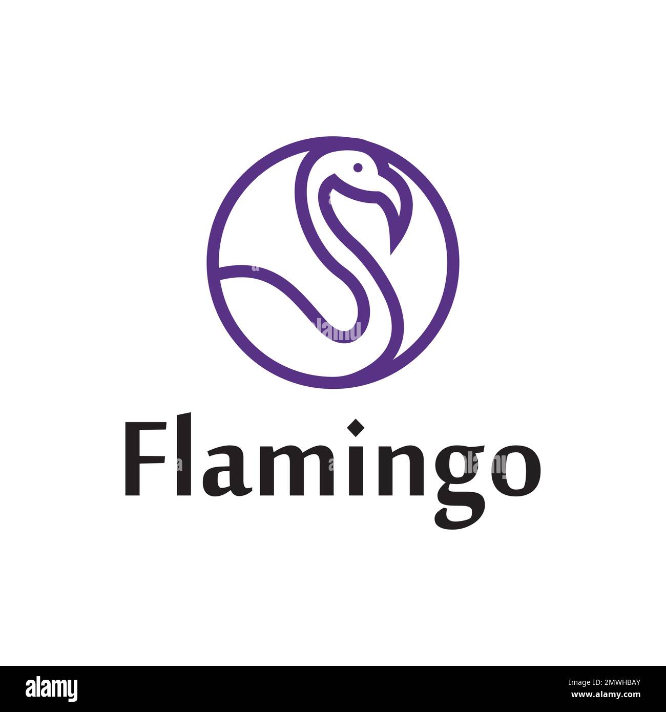 Iconic flamingo logo designs concept vector hi-res stock photography ...