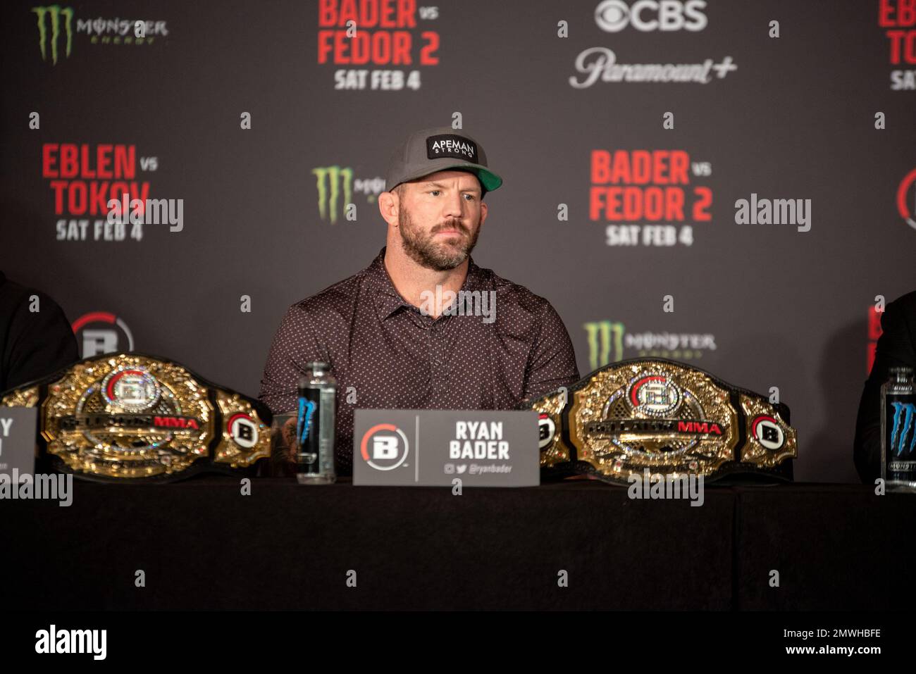 Los Angeles, California - February 1st: Ryan Bader, Bellator ...