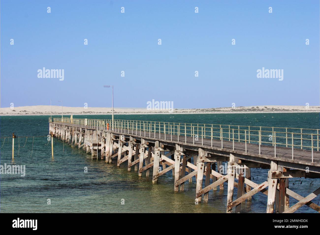 An aerial view of sea with dock Stock Photo - Alamy