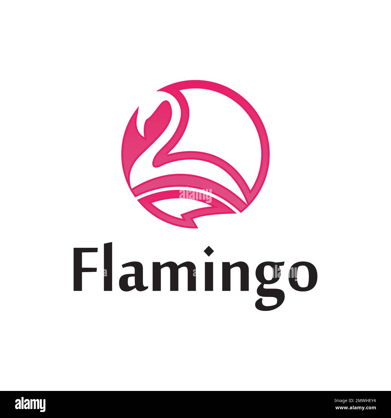 Iconic flamingo logo designs concept vector hi-res stock photography ...