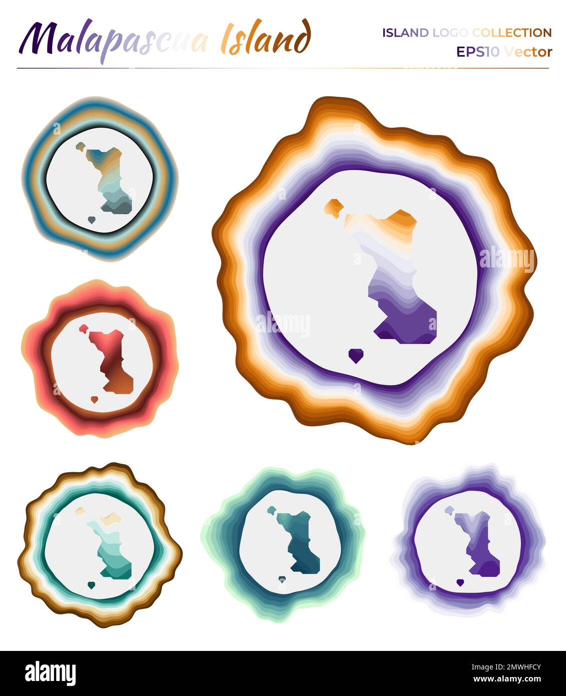 Island malapascua island map hi-res stock photography and images - Alamy