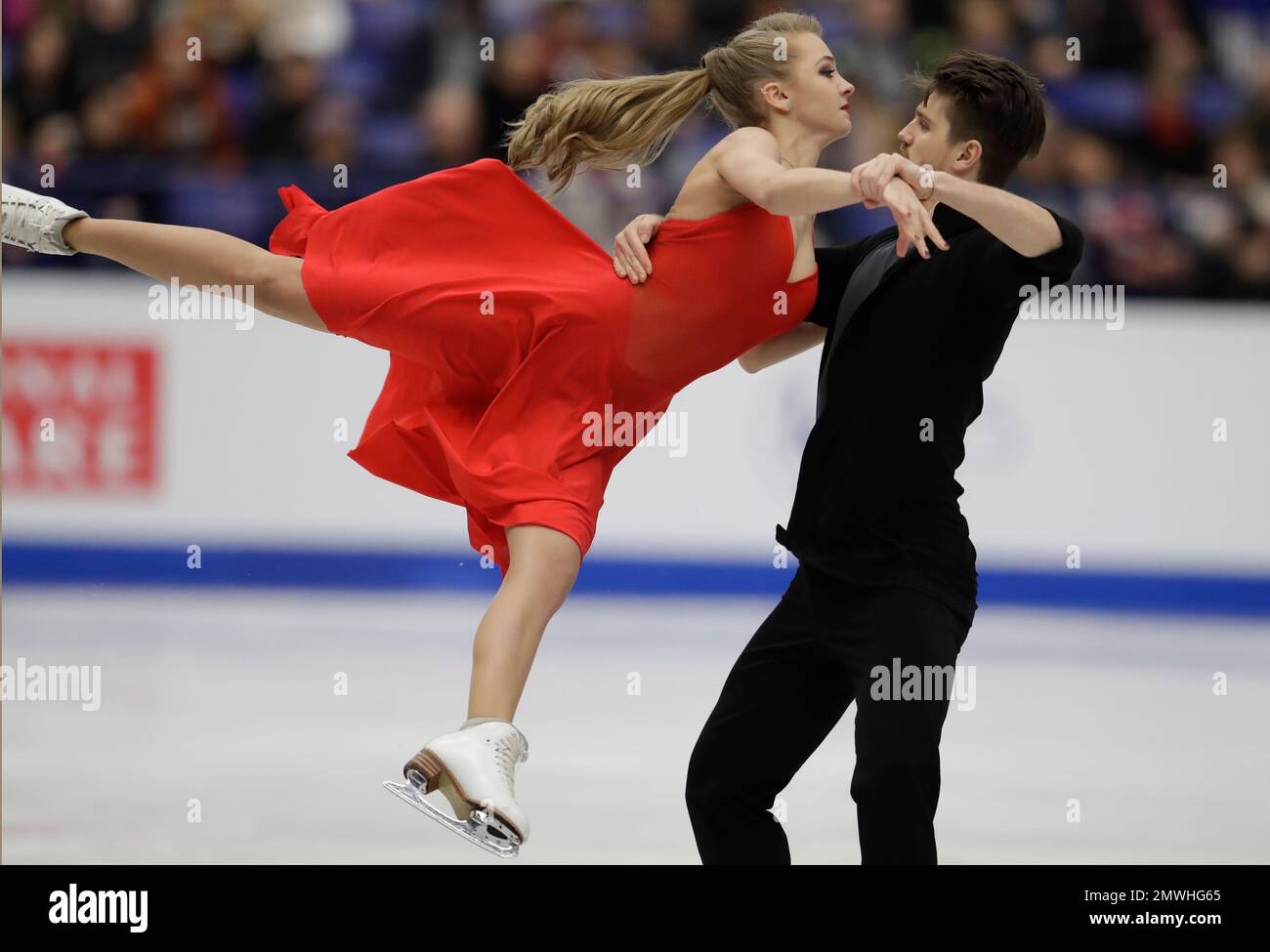 Russia's Alexandra Stepanova and Ivan Bukin skate their ice dance free ...