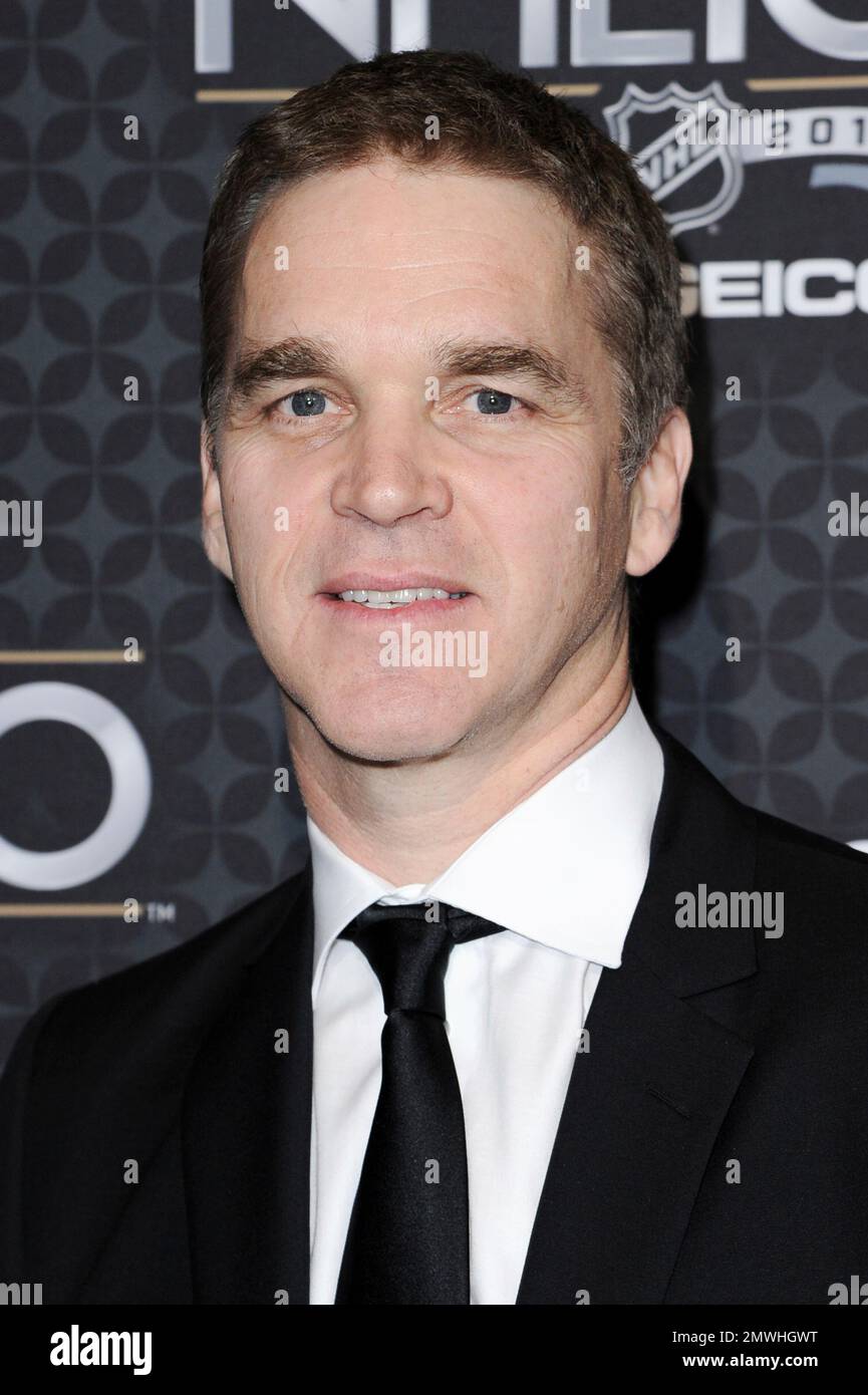 Luc Robitaille arrives at the The NHL100 Gala held at the Microsoft ...
