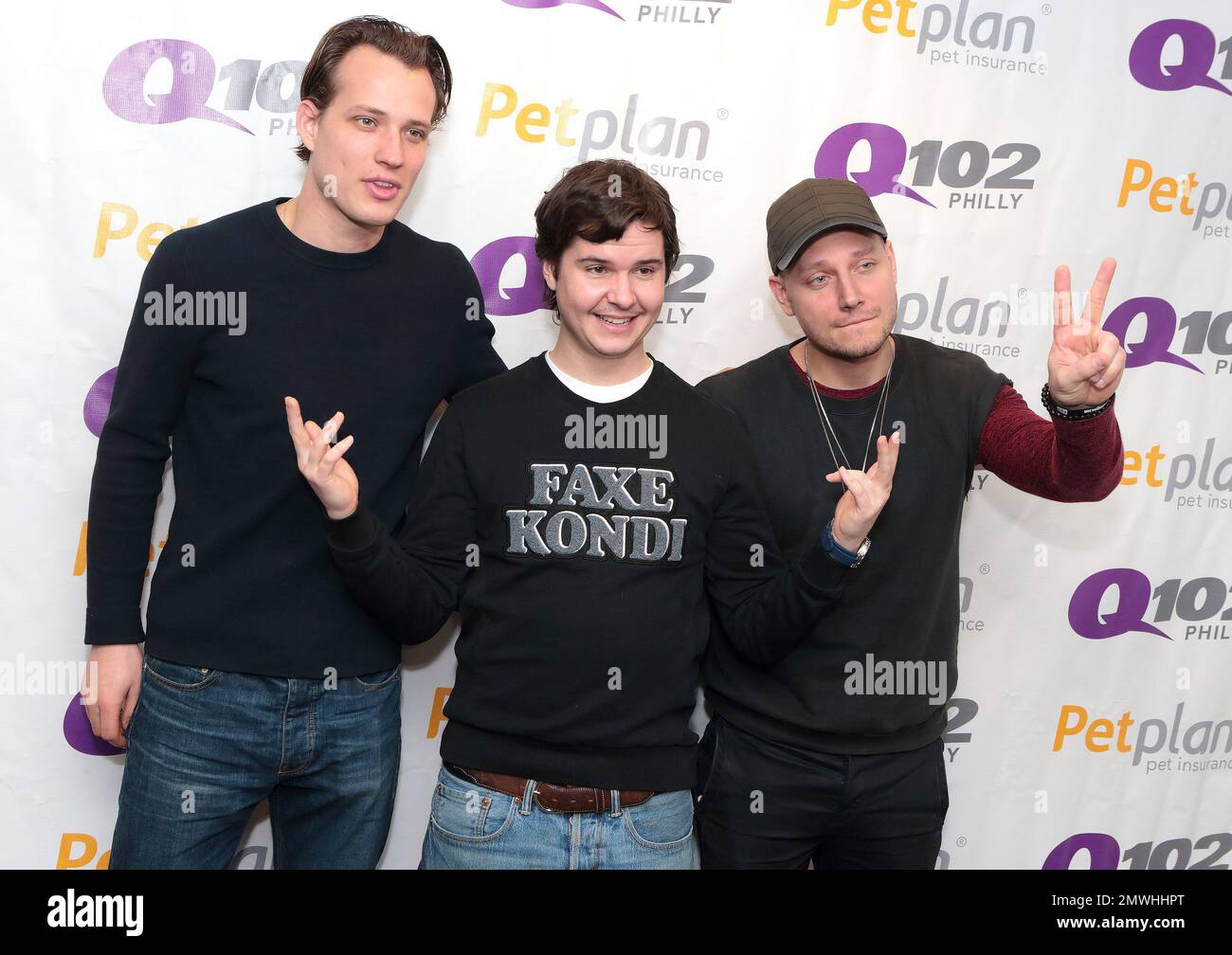 Magnus Larsson, left, Lukas Forchhammer and Mark Falgren of the band ...