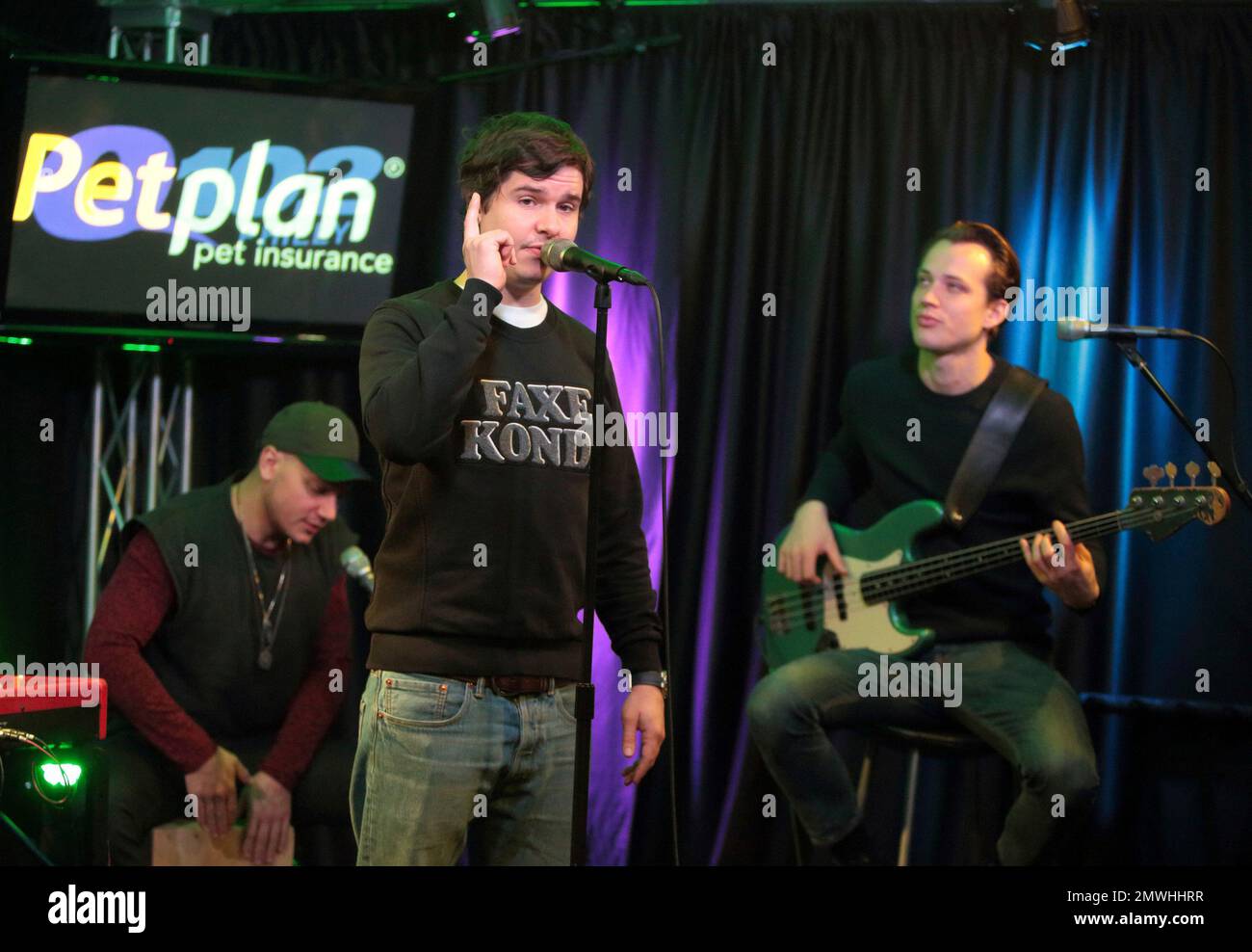 Mark Falgren, left, Lukas Forchhammer and Magnus Larsson of the band ...