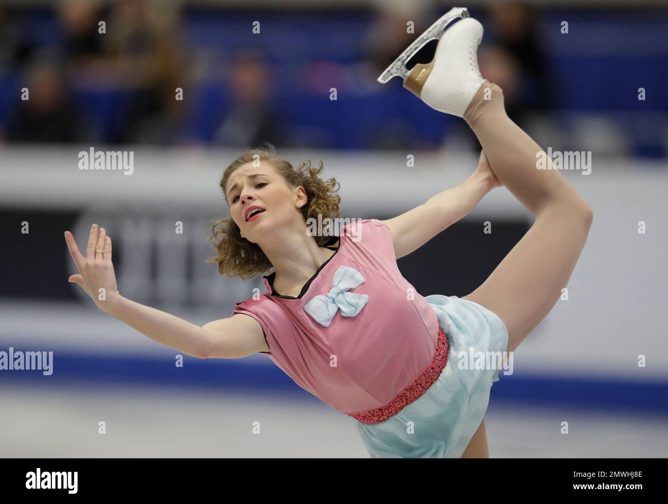 France's Laurine Lecavelier skates her free program at the European ...