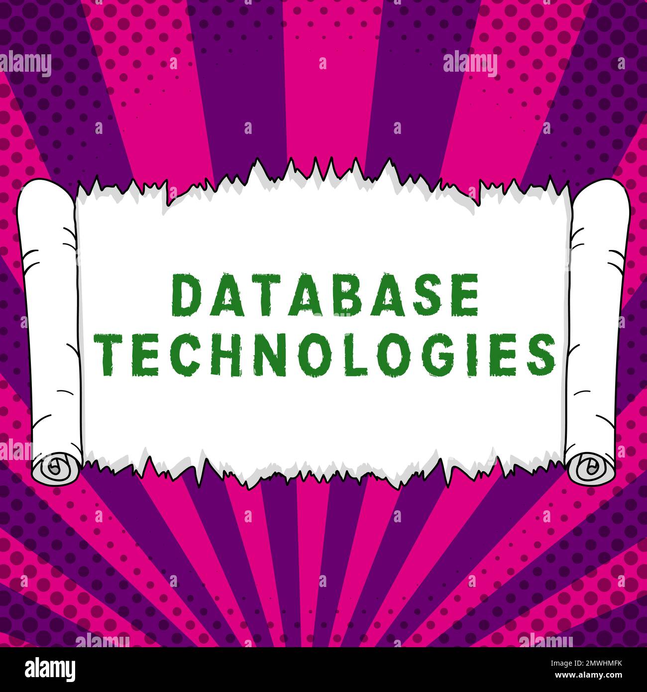Conceptual Display Database Technologies Word Written On Uses A Database Application That