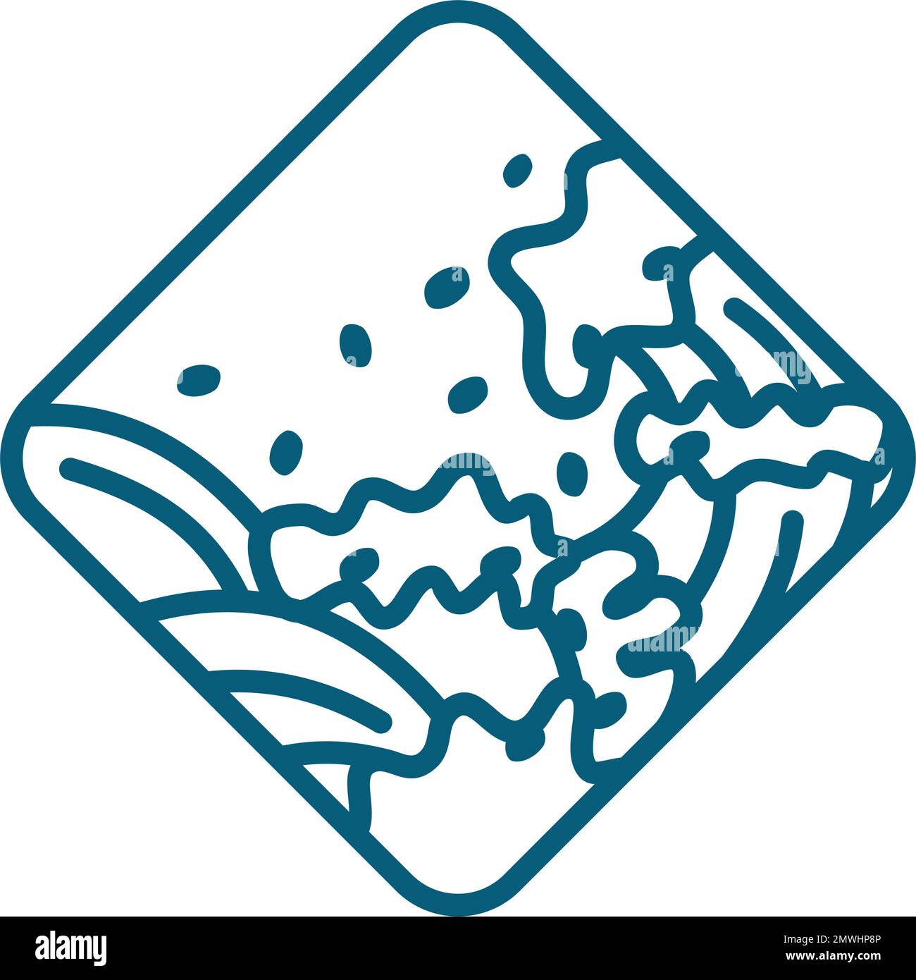 sea wave water logo template Icon Illustration Brand Identity.Isolated ...
