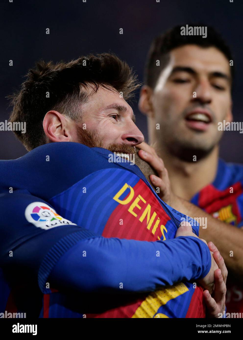 FC Barcelona's Lionel Messi celebrates a goal during Copa del Rey ...