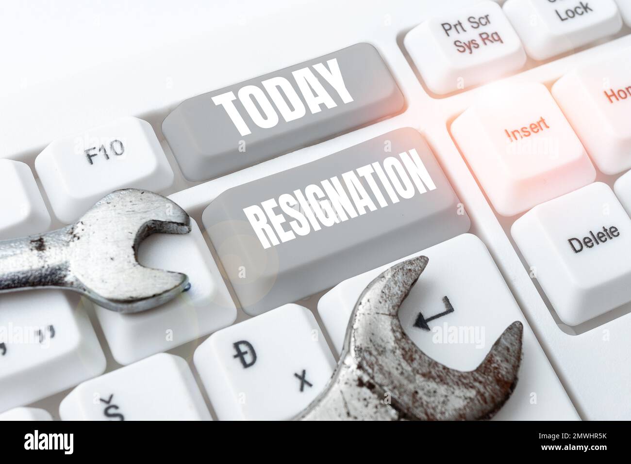 Conceptual caption Resignation. Business approach act of giving up ...