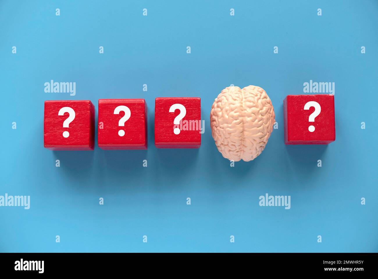 Concept of problems, solutions, doubts, mind and mental activity.Brain ...