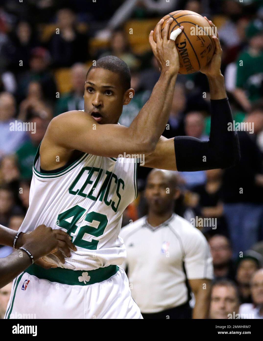 Boston Celtics center Al Horford (42) looks to pass during an NBA ...