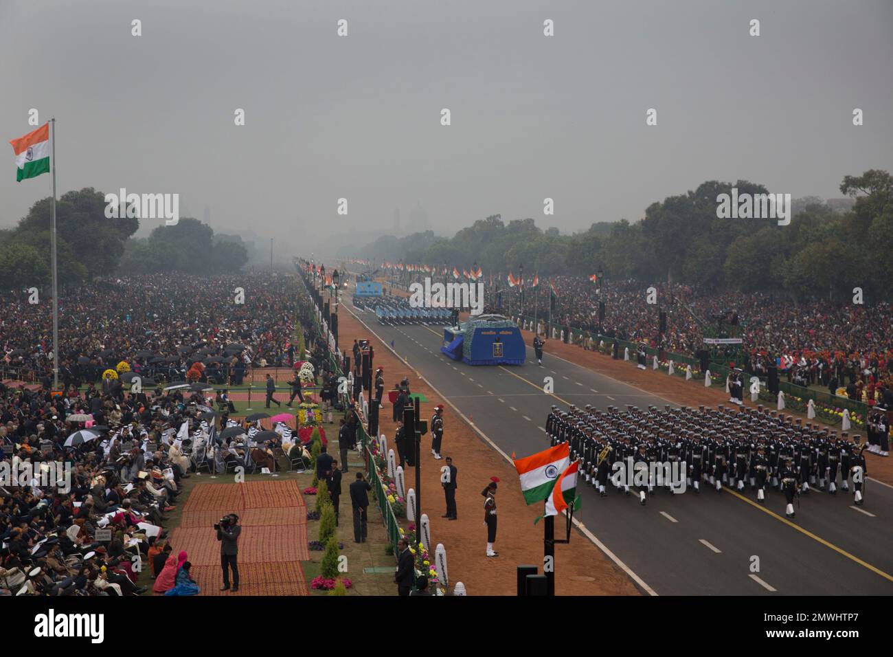 Soldiers of Indian Armed forces march along Rajpath, the ceremonial ...