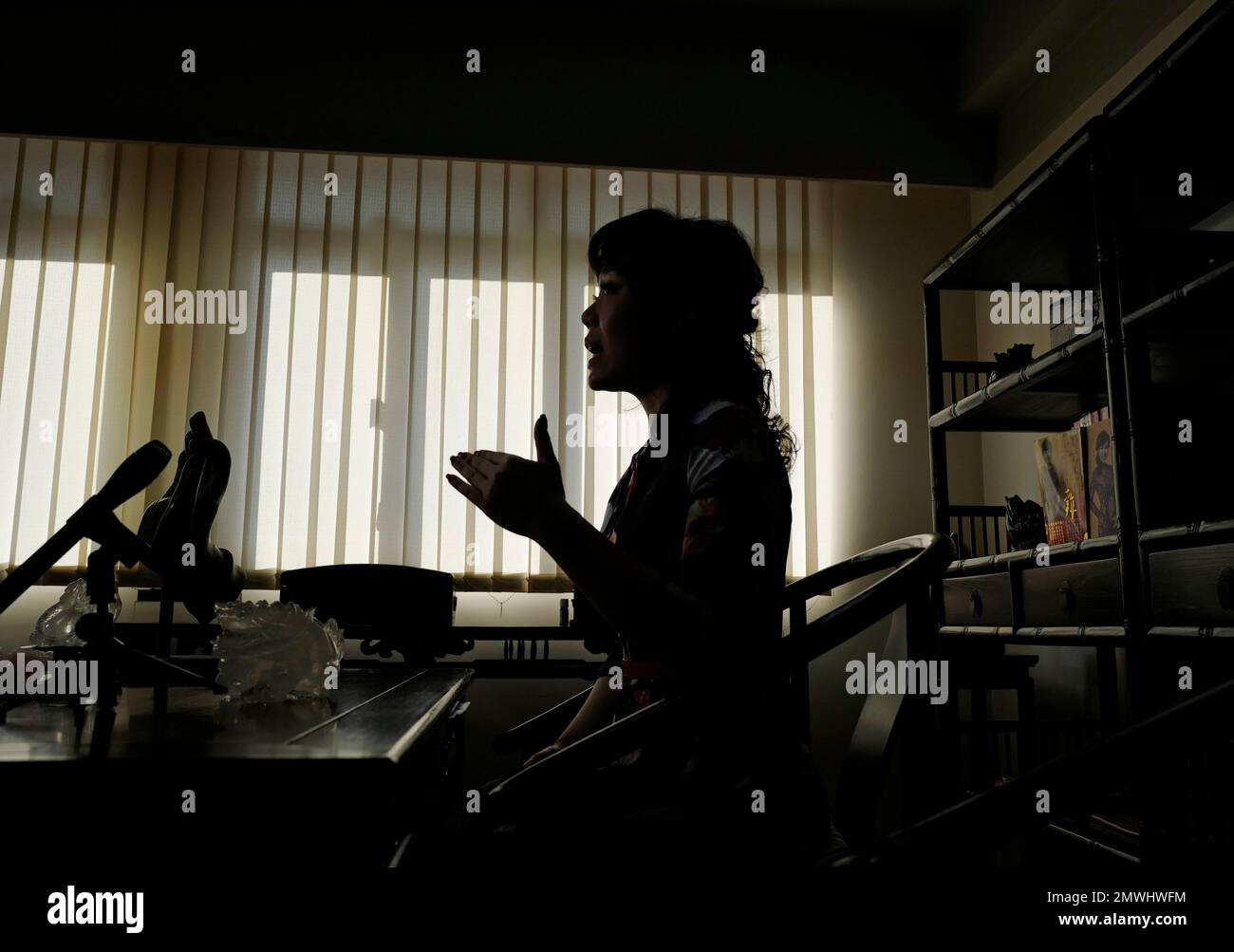 In this Sunday, Jan. 22, 2017 photo, Feng Shui master Yun Wen Zi speaks ...