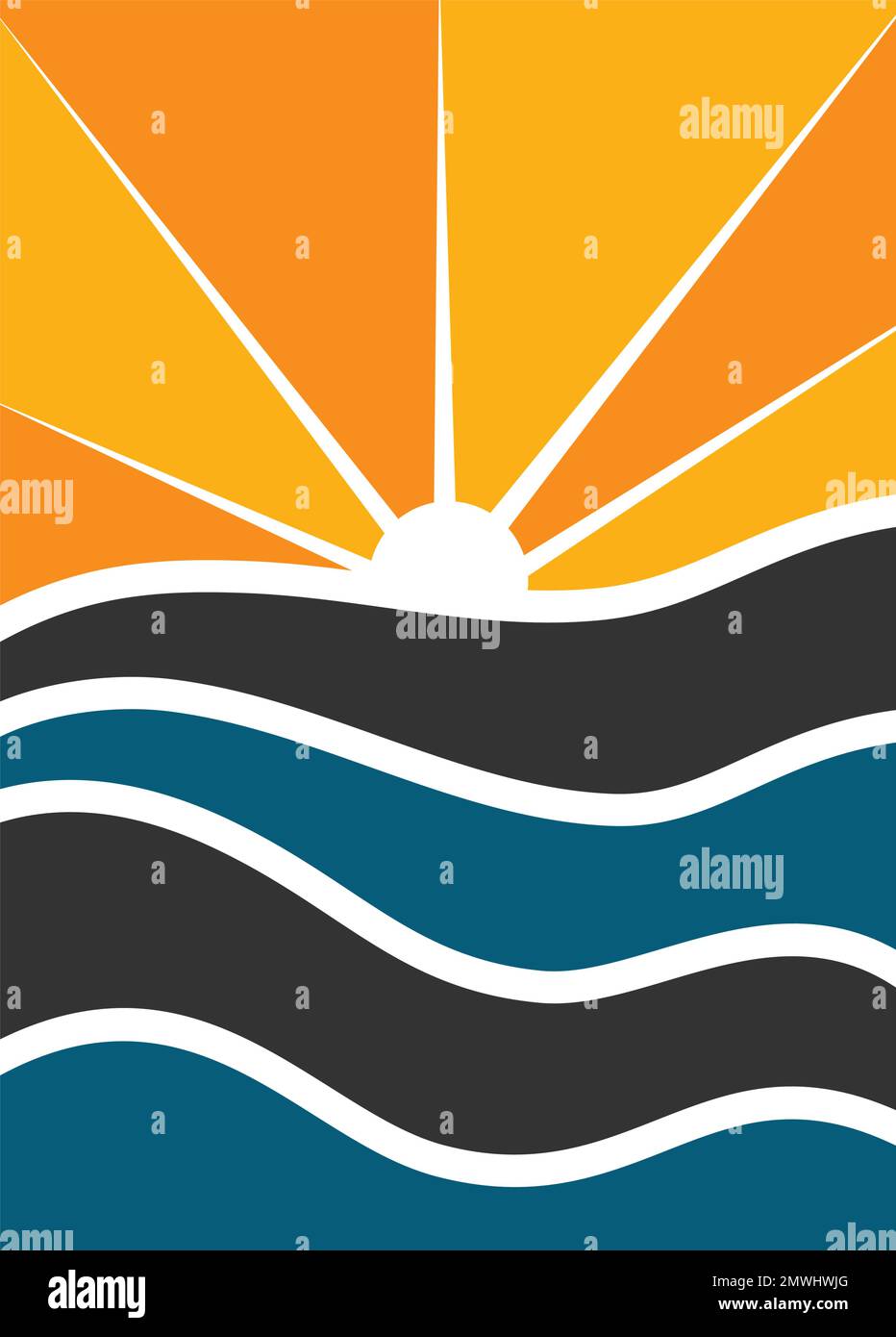 sea wave water logo template Icon Illustration Brand Identity.Isolated ...