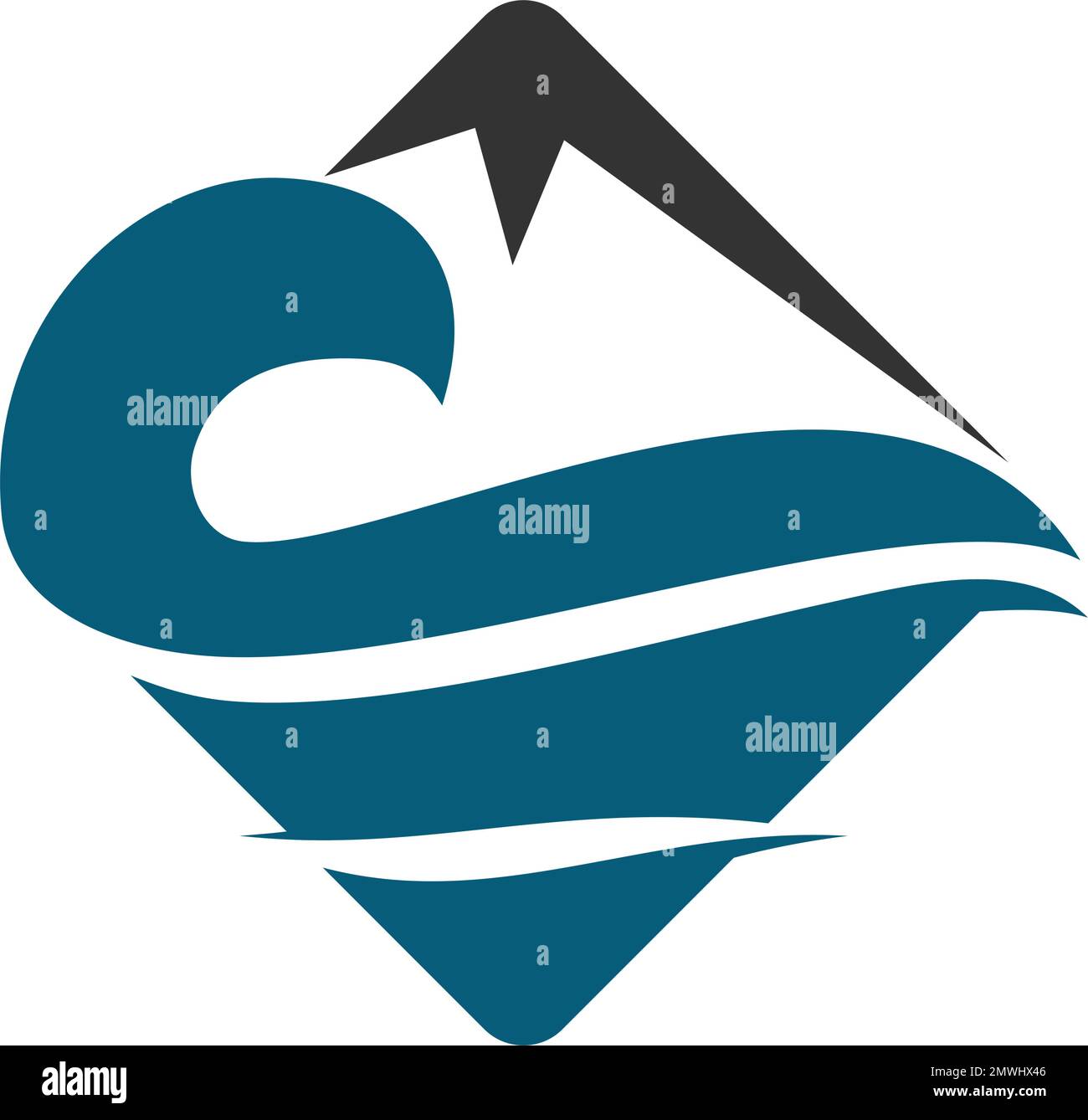 sea wave water logo template Icon Illustration Brand Identity.Isolated ...
