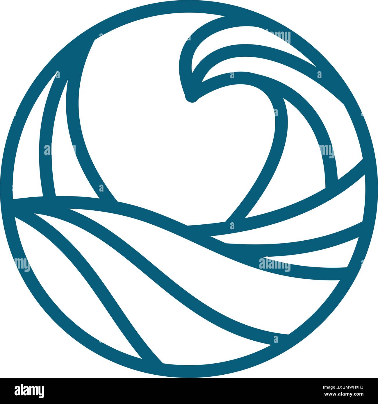 sea wave water logo template Icon Illustration Brand Identity.Isolated ...