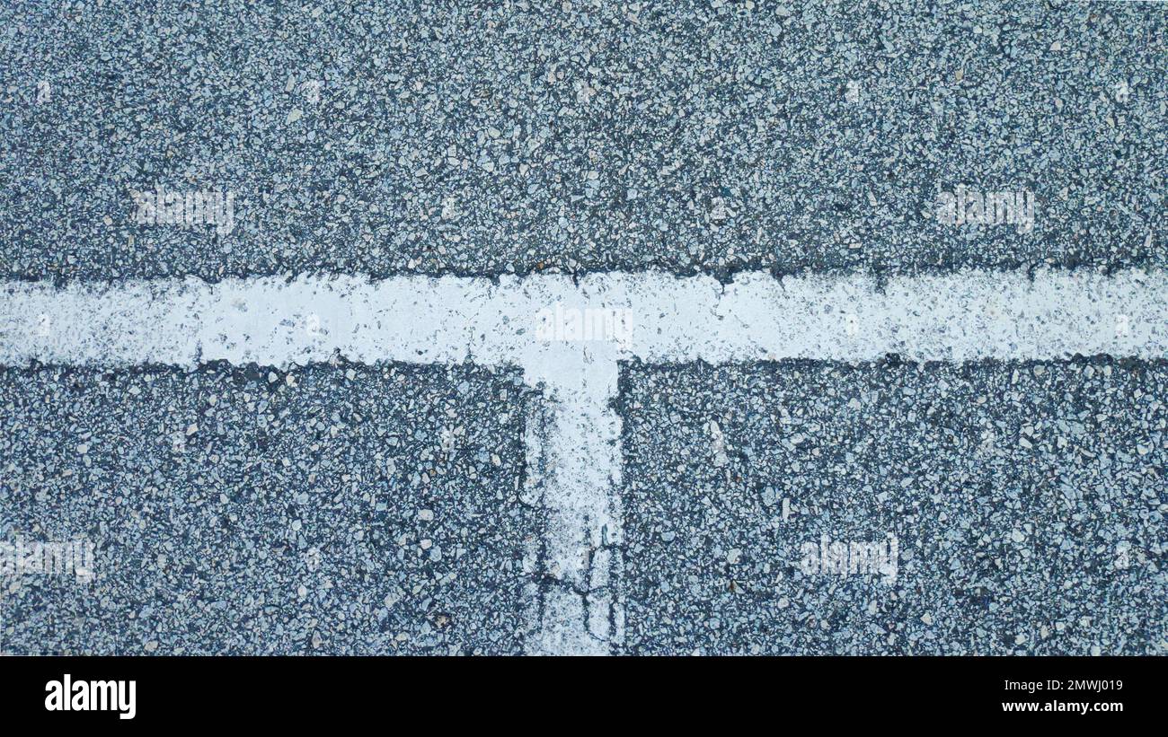 Surface of asphalt with a white line. Seamless tarmac gray road ...