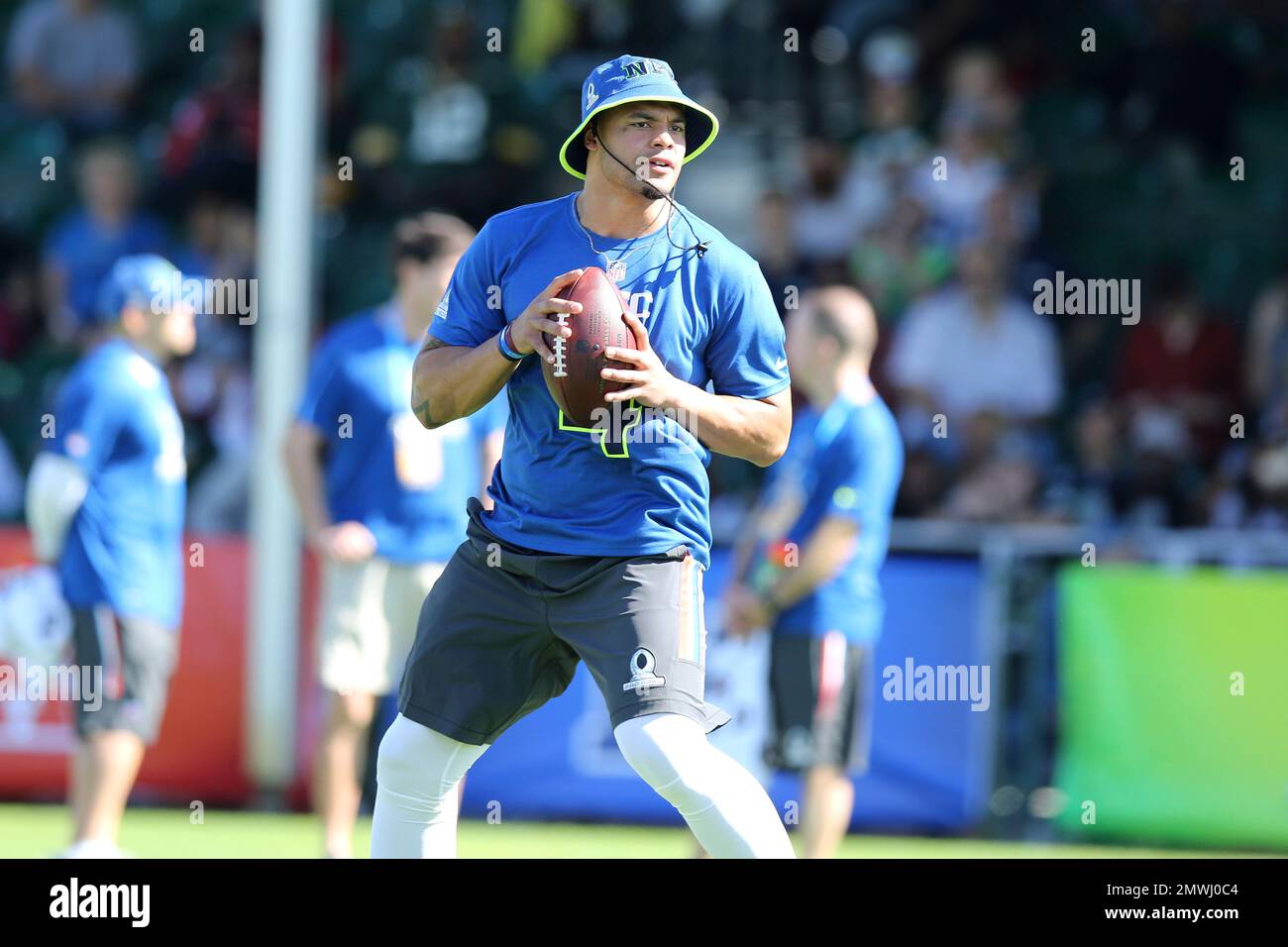Dallas Cowboys Dak Prescott #4 is seen at the NFC Practice on Wednesday ...