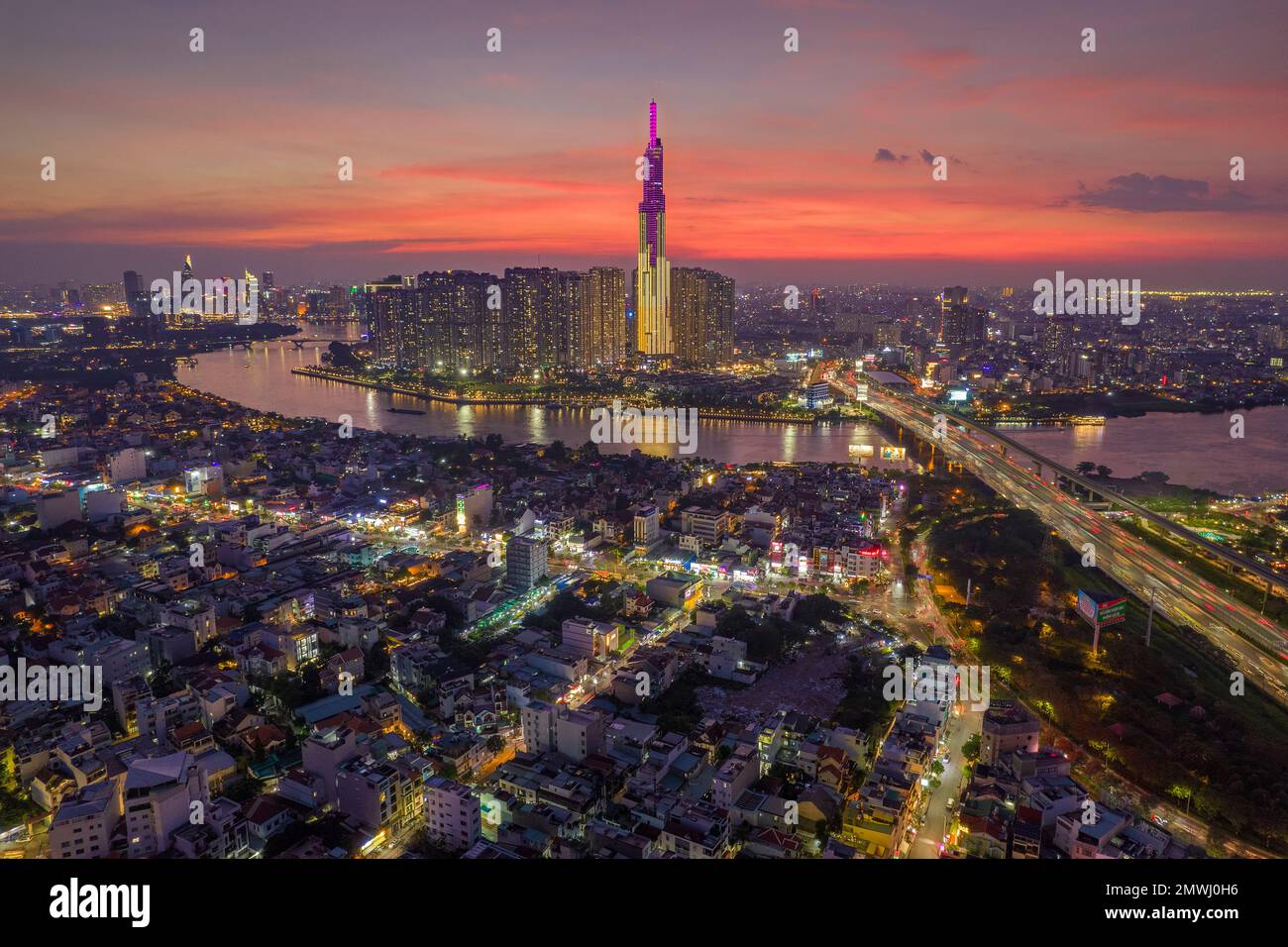 January 14, 2023: panoramic view of Landmark residential area, where 81 ...