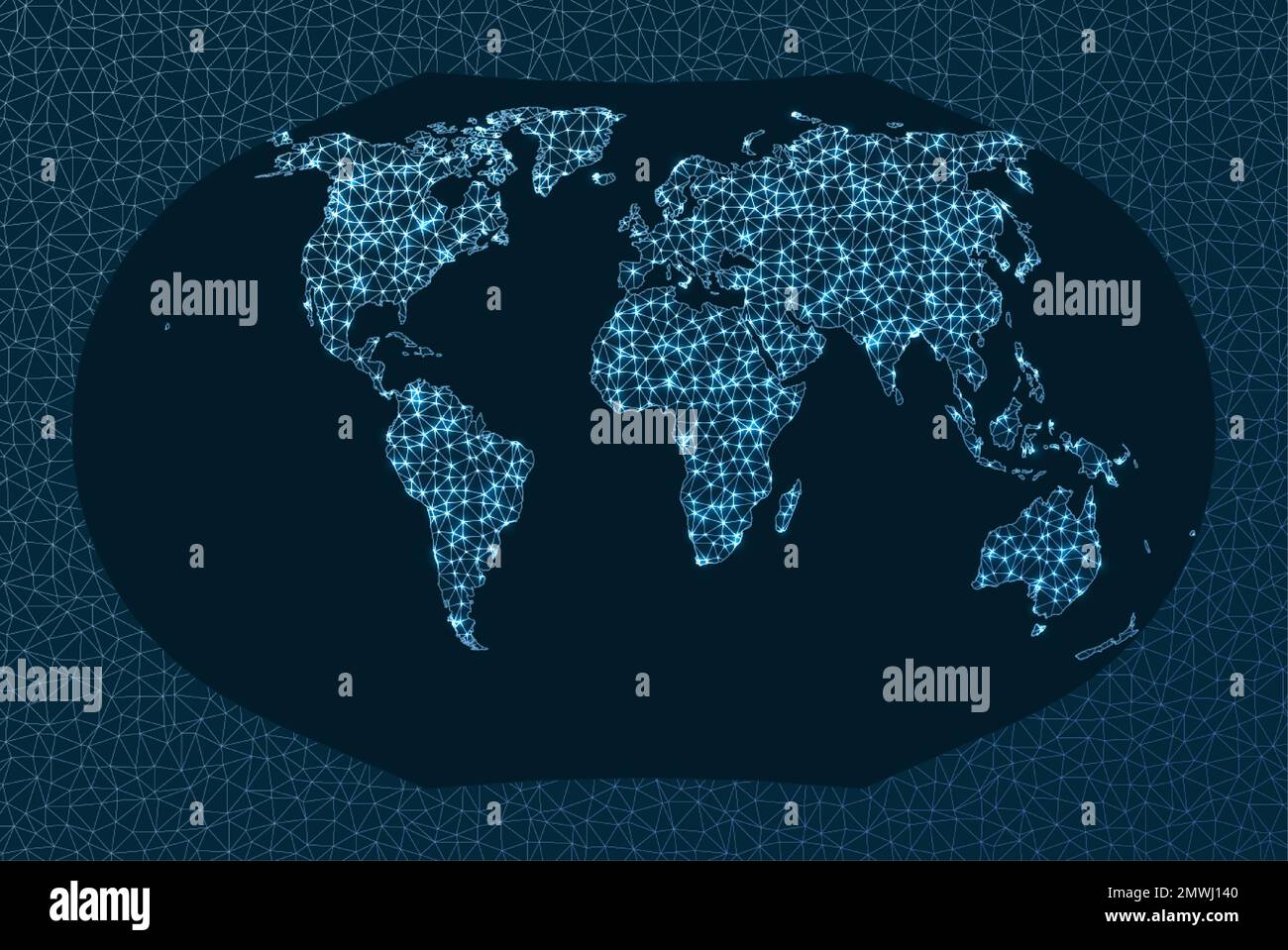Global network concept. Ginzburg 5 projection. World Network. Neat ...