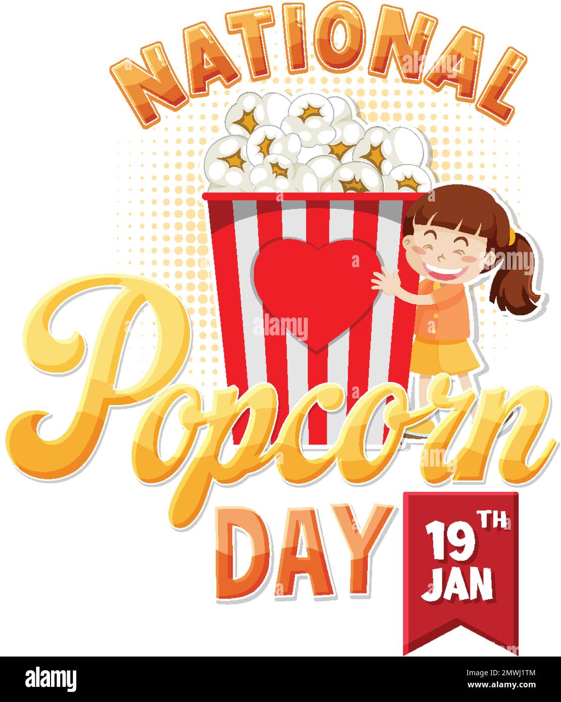 National popcorn day banner design illustration Stock Vector Image ...