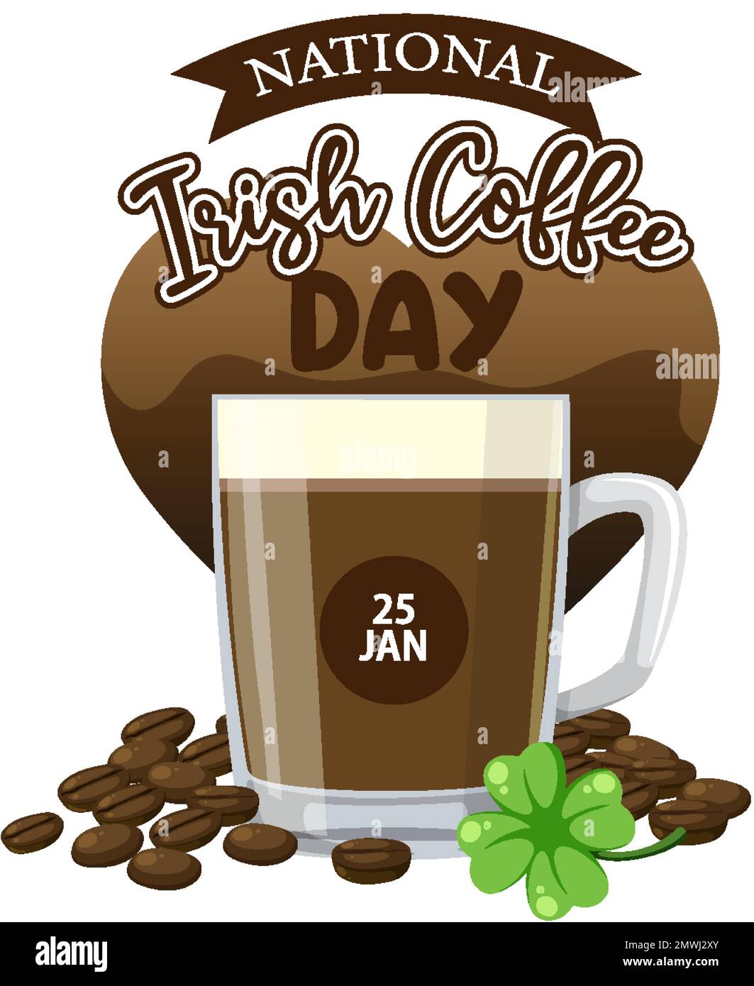 National Irish Coffee Day Banner Design illustration Stock Vector Image ...