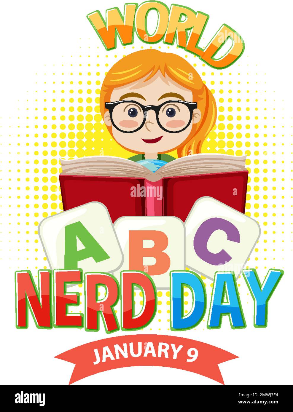 World Nerd Day Banner Design illustration Stock Vector Image & Art - Alamy