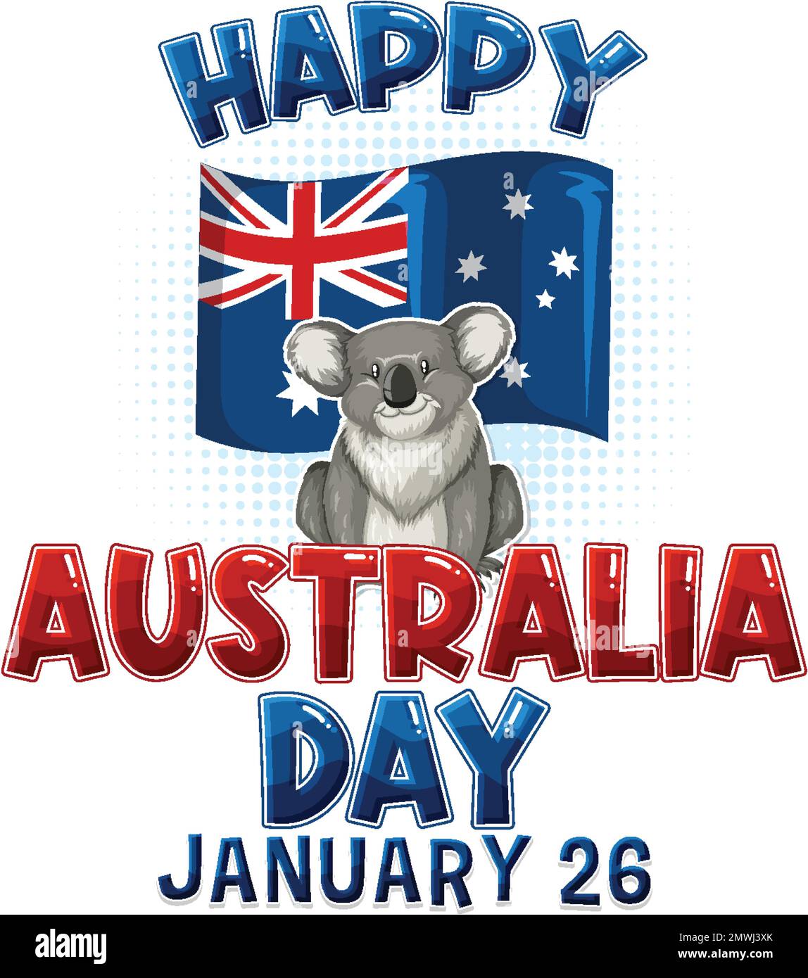 Happy Australia day banner design illustration Stock Vector Image & Art ...