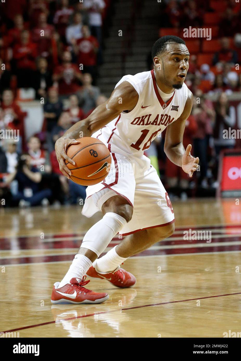 Oklahoma State guard Jordan Woodard (10) is pictured during an NCAA ...