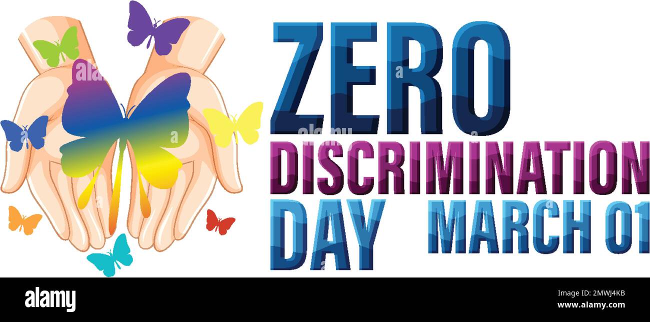 Zero discrimination day banner design illustration Stock Vector Image ...