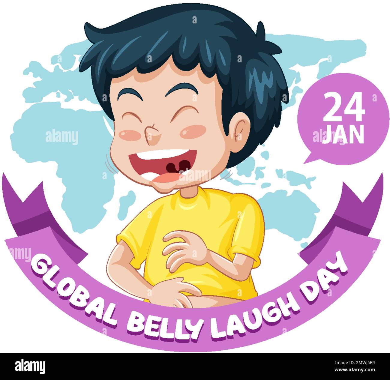 Global Belly Laugh Day Banner Design illustration Stock Vector Image ...