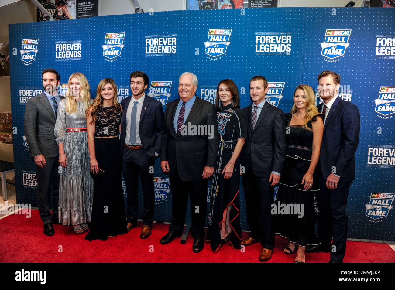 From left, Jimmie Johnson, Chardra Johnson, Kaylie Green, Chase Elliott ...