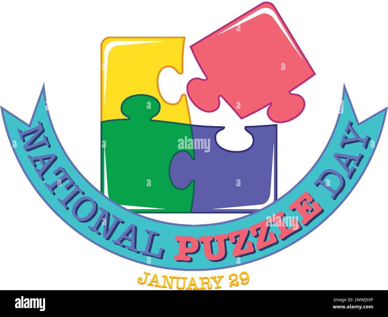 National Puzzle Day Banner illustration Stock Vector Image & Art - Alamy
