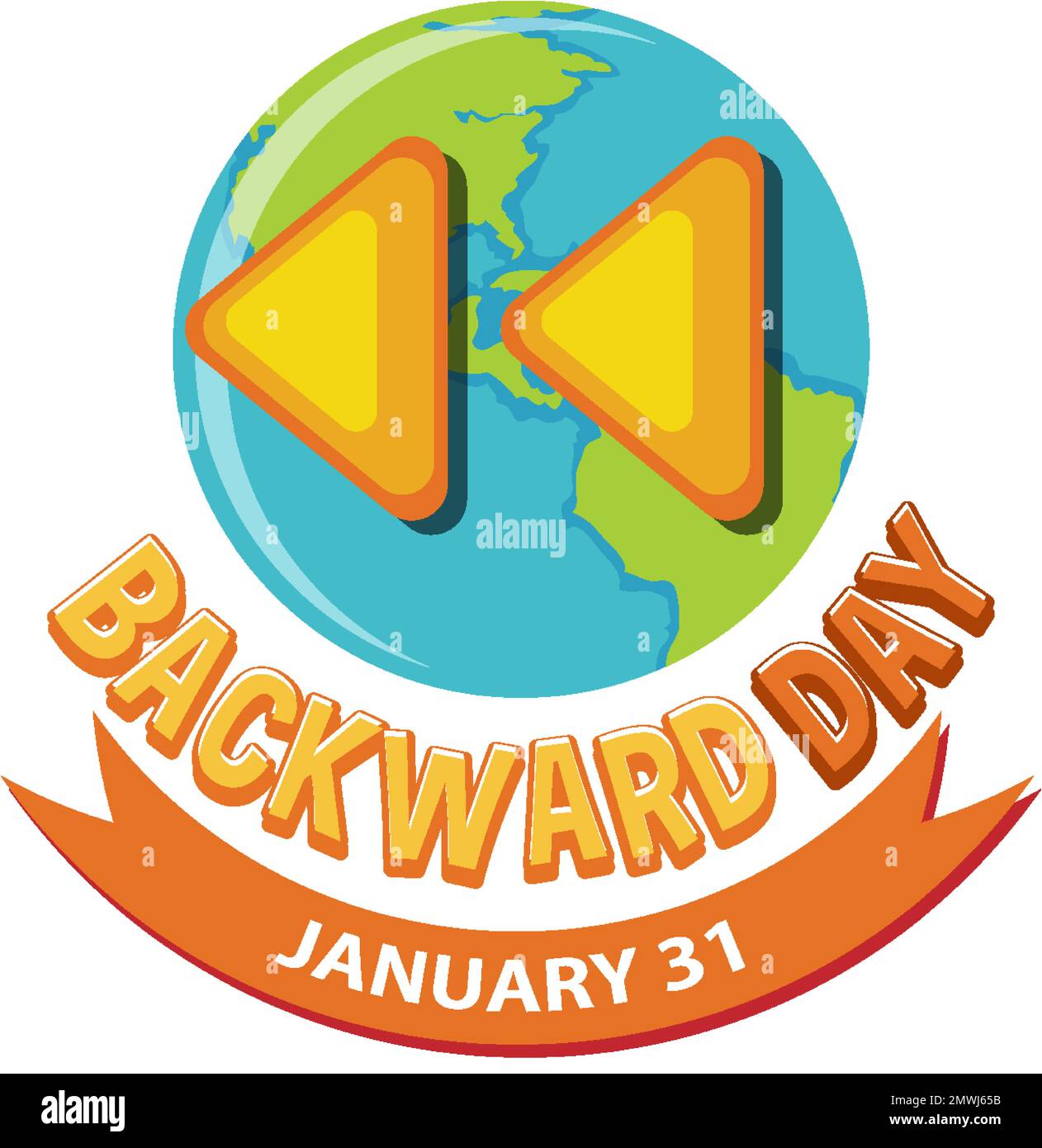 National backward day banner design illustration Stock Vector Image ...