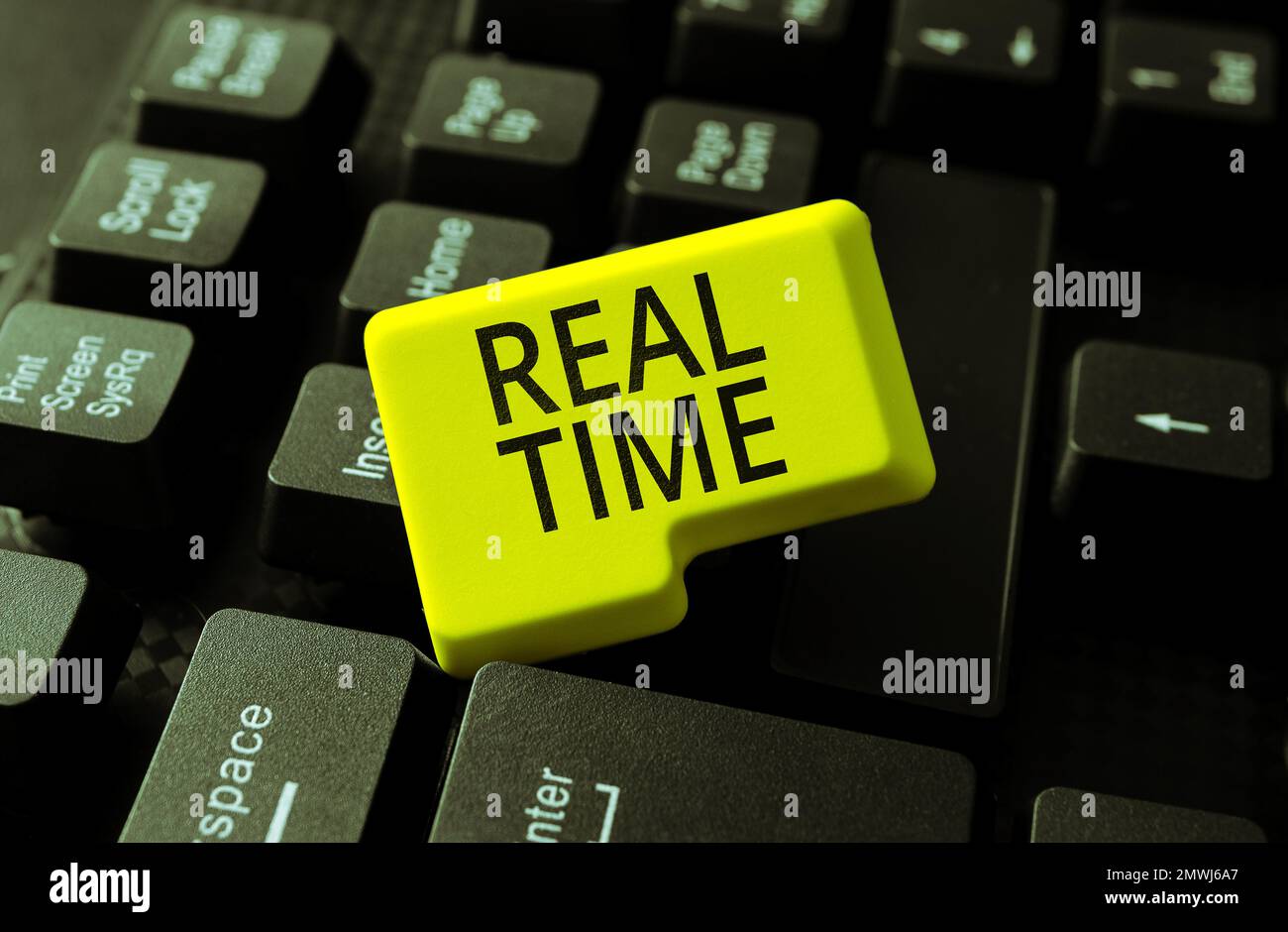 Sign displaying Real Time. Internet Concept the actual time during ...