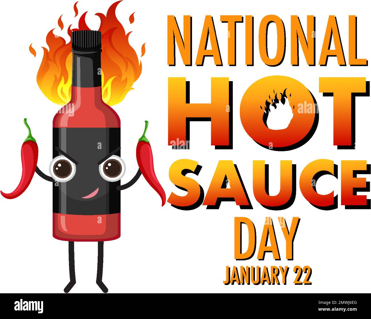 National hot sauce day banner illustration Stock Vector Image & Art - Alamy