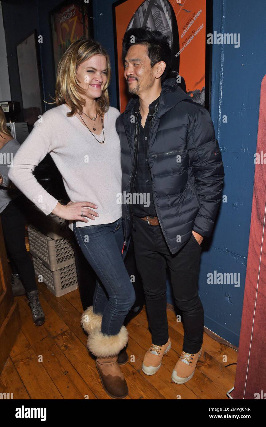 Actors Missi Pyle, left, and John Cho attend "Beatriz At Dinner" cast ...