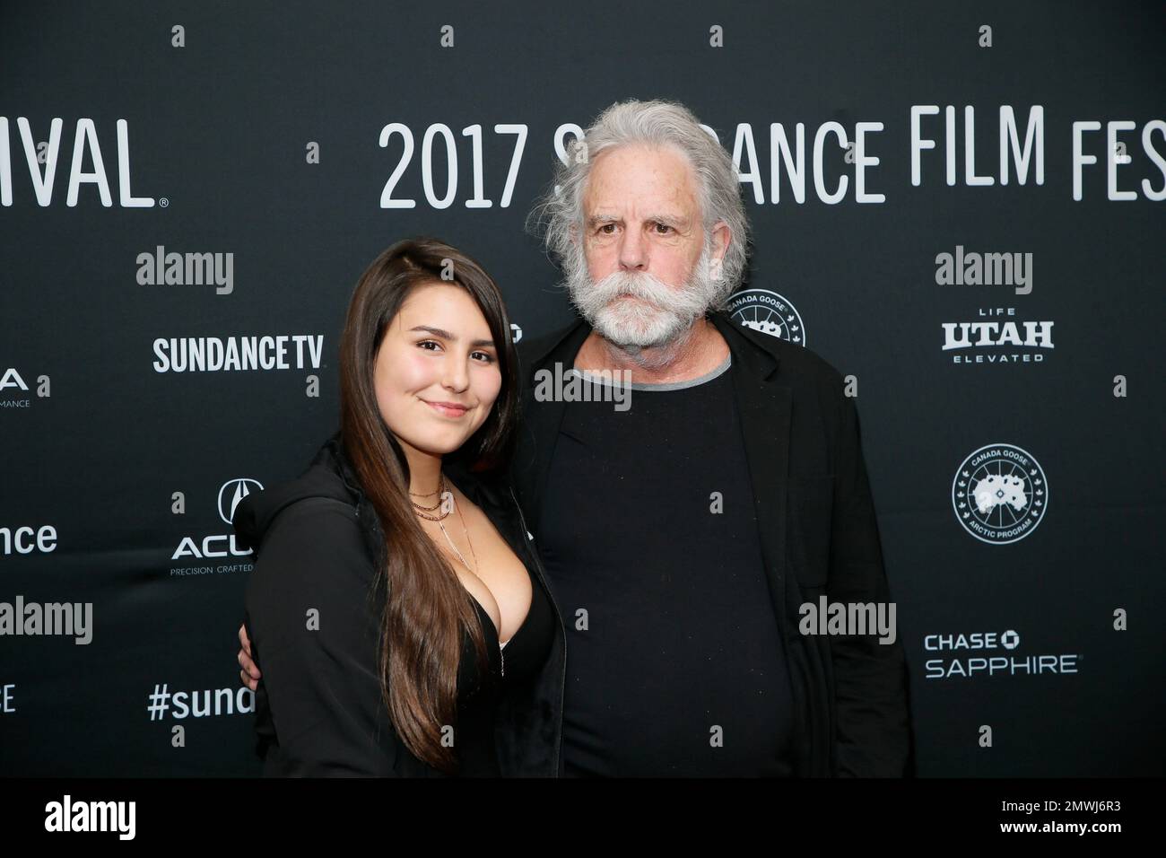 Bob Weir, right, poses with his daughter Chloe Weir, left, during the ...