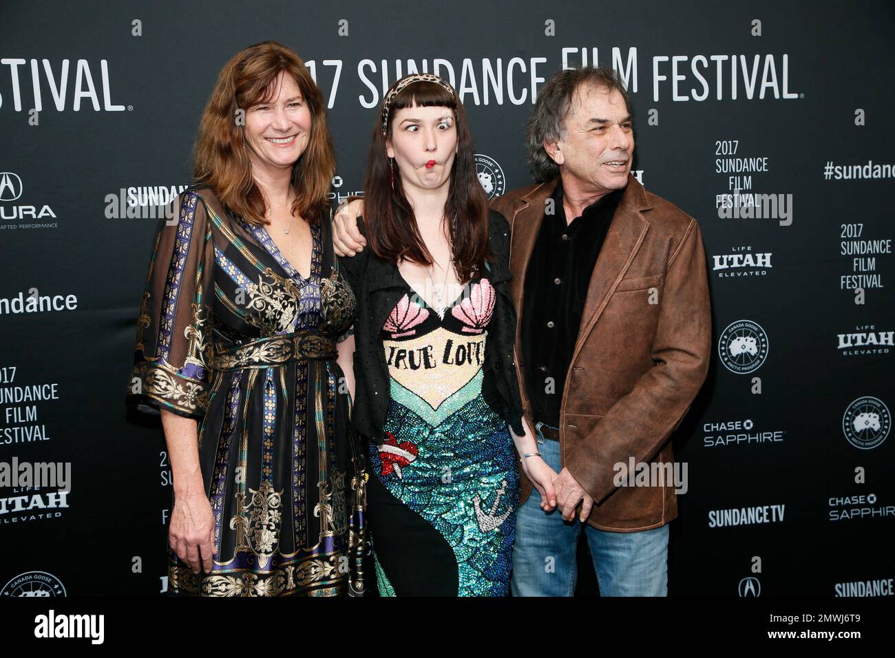 Mickey Hart, right, poses with his wife Caryl Hart, left, and daughter ...
