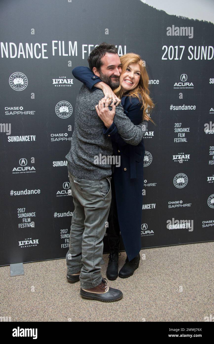 Actors Jay Duplass, left, and Connie Britton pose at the premiere of ...