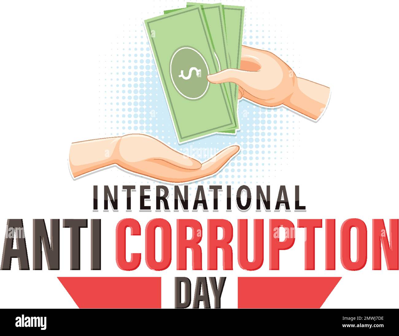International Anti Corruption Day Poster Design illustration Stock ...