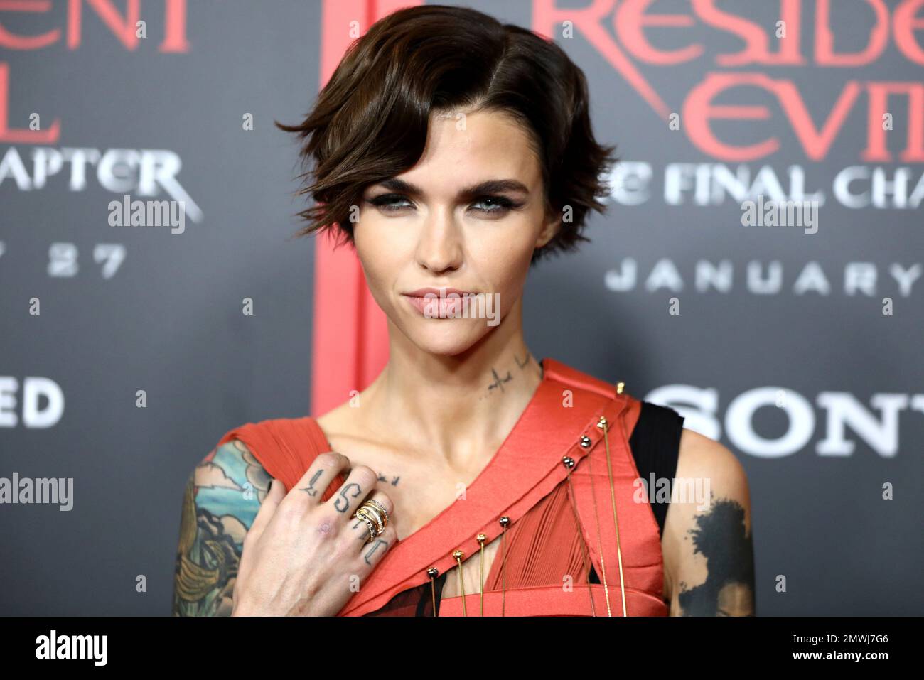 Ruby Rose arrives at the world premiere of "Resident Evil: The Final ...