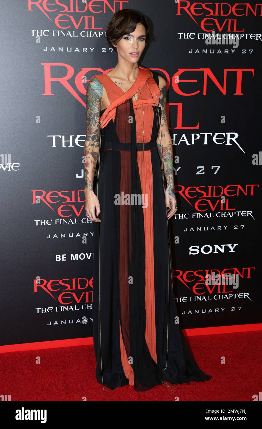 Ruby Rose arrives at the world premiere of "Resident Evil: The Final ...