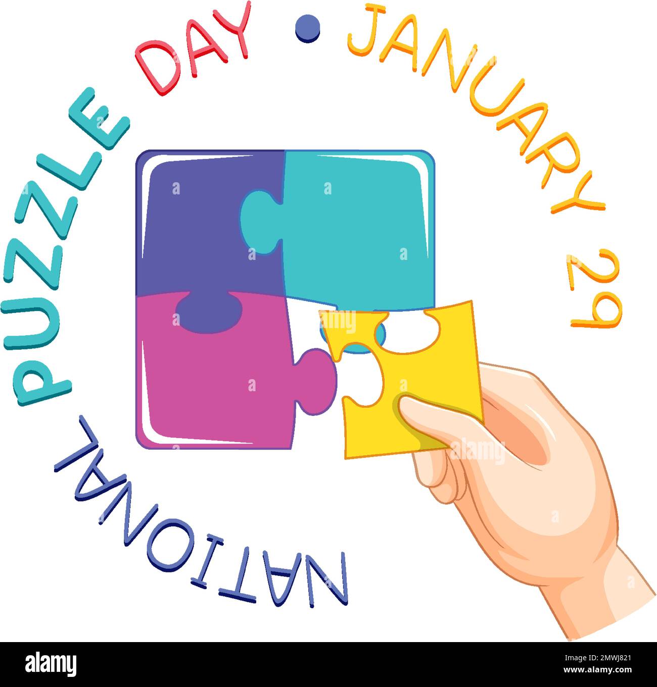 National Puzzle Day Banner illustration Stock Vector Image & Art - Alamy